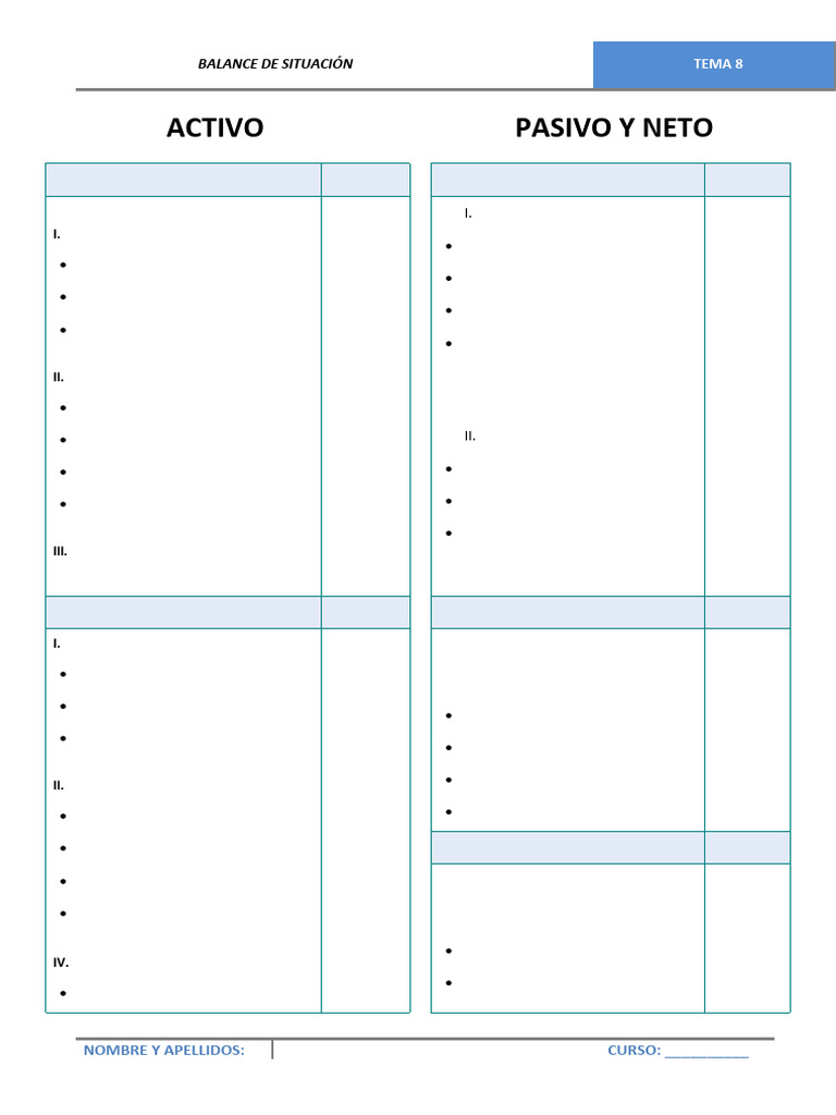 Plantilla Balance | PDF | Hoja de balance | Valor neto