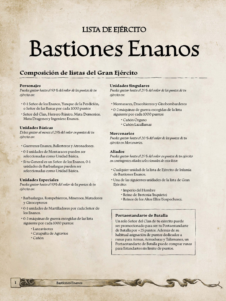 Bastiones Enanos | PDF