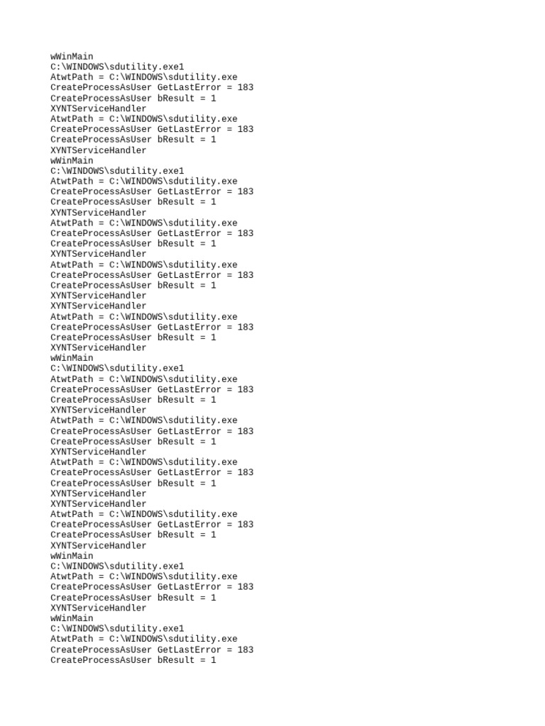 SDUtility Process Creation Errors | PDF | Computers