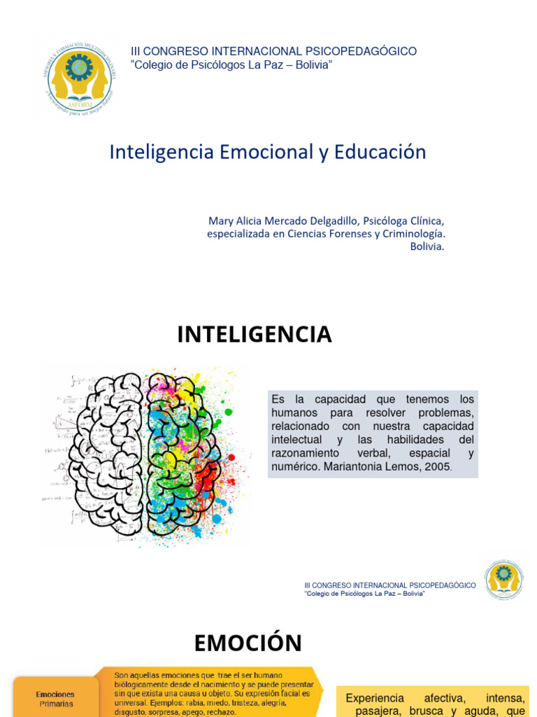 Inteligencia Emocional Y Educacion Mamd 2023 Pdf Las Emociones