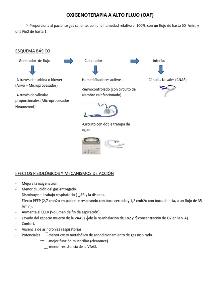 Oxigenoterapia A Alto Flujo | PDF | Medicina | Neumología