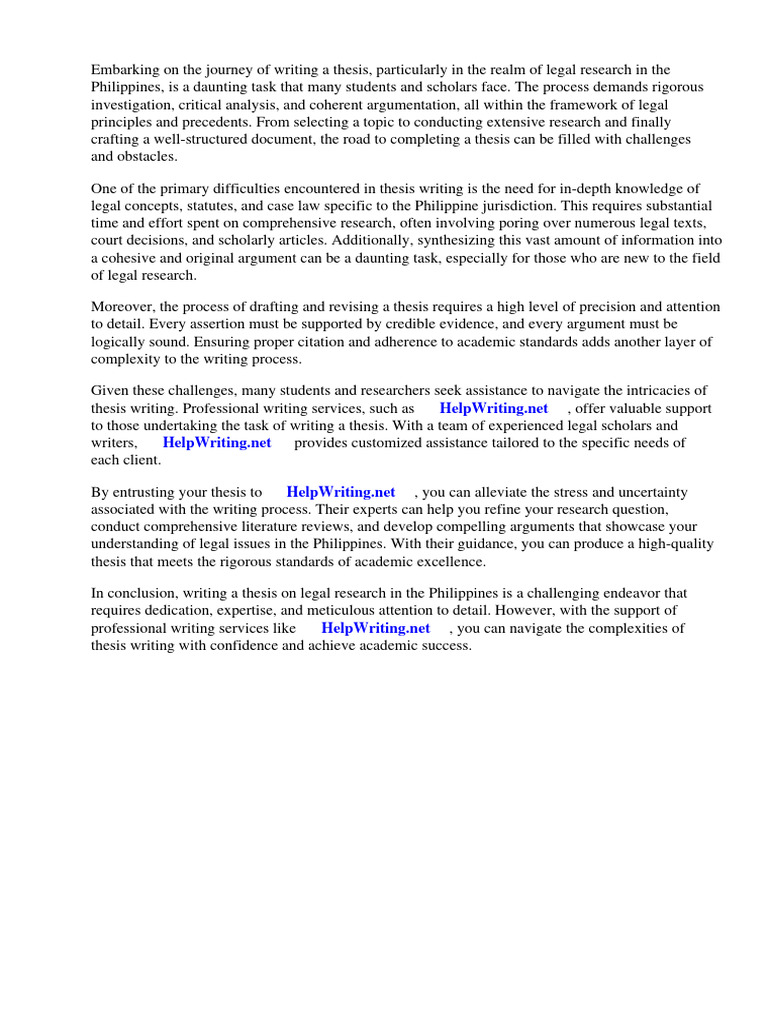 Legal Research and Thesis Writing Philippines | PDF | Thesis | Essays