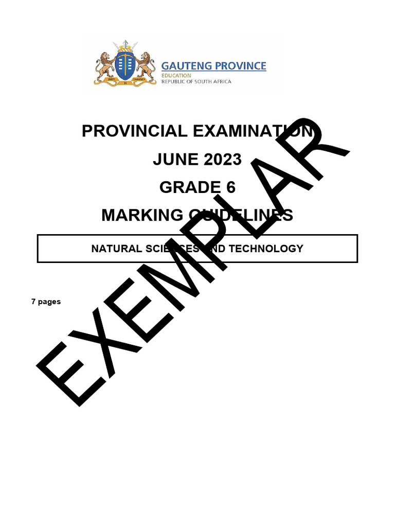 Grade 6 Natural Science Exam Guidelines | PDF | Solubility | Mixture