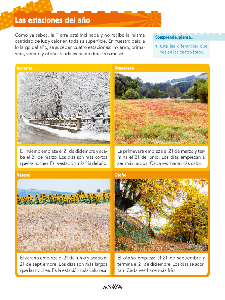 Estaciones Del Año | PDF | Poesía