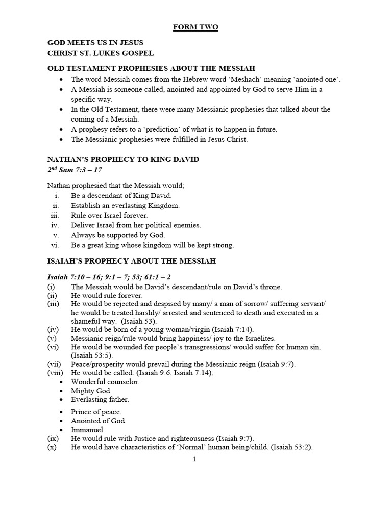 Cre - Form 2 | PDF | Jesus | John The Baptist