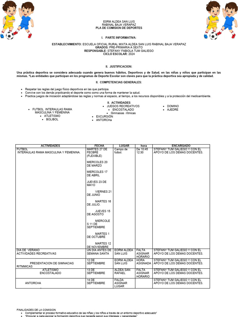 Deporte Stefany San Luis | PDF