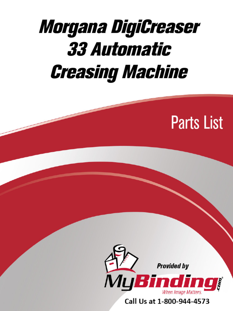 Manual Piese Schimb Morgana DigiCreaser | PDF | Screw | Manufactured Goods
