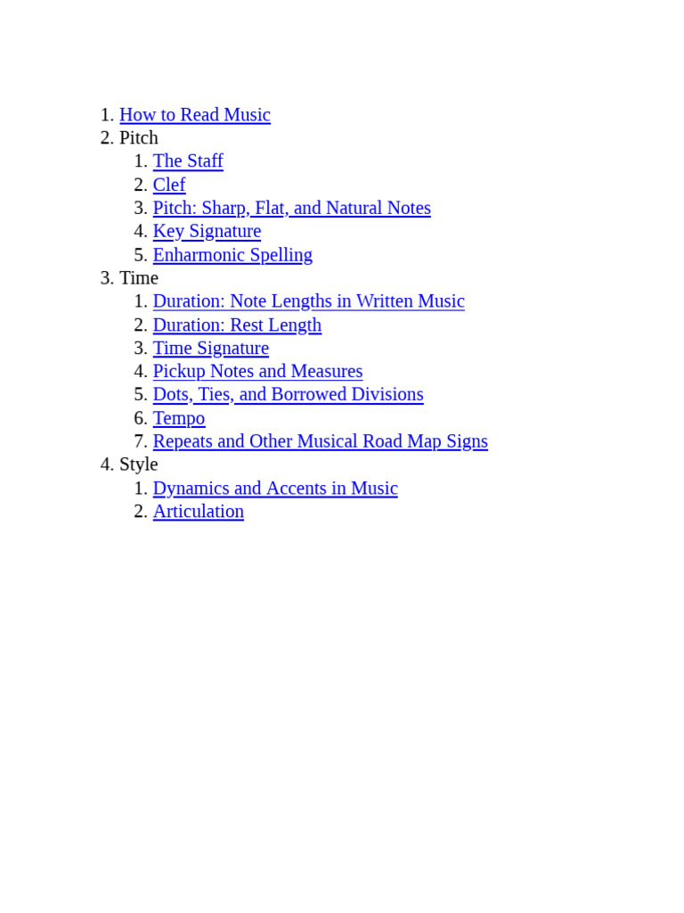 Reading Music Common Notation | PDF