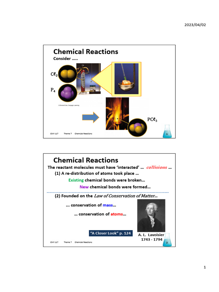 CMY117 - Reactions in Solution (Colour) | PDF | Acid | Aqueous Solution