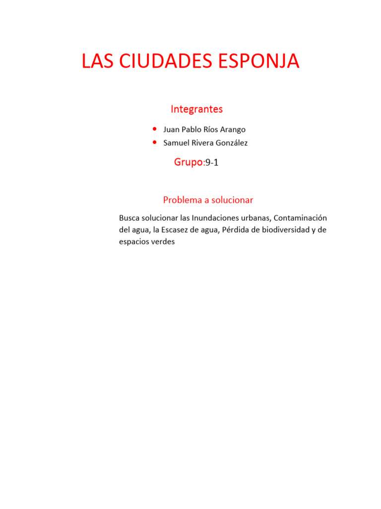 Las Ciudades Esponja | PDF | Agua | Inundar