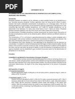 Olsen Method for Soil Phosphorus Analysis | PDF | Soil | Spectrophotometry