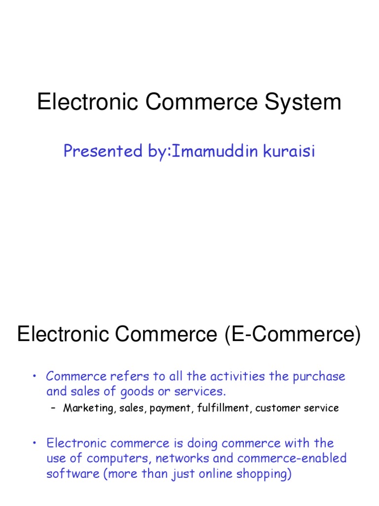 E Commerce | PDF | E Commerce | Internet
