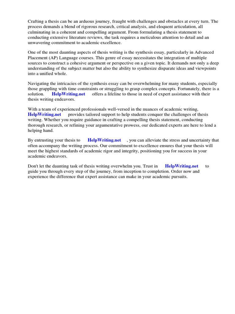 Example Synthesis Essay AP Language | PDF | Essays | Human Communication