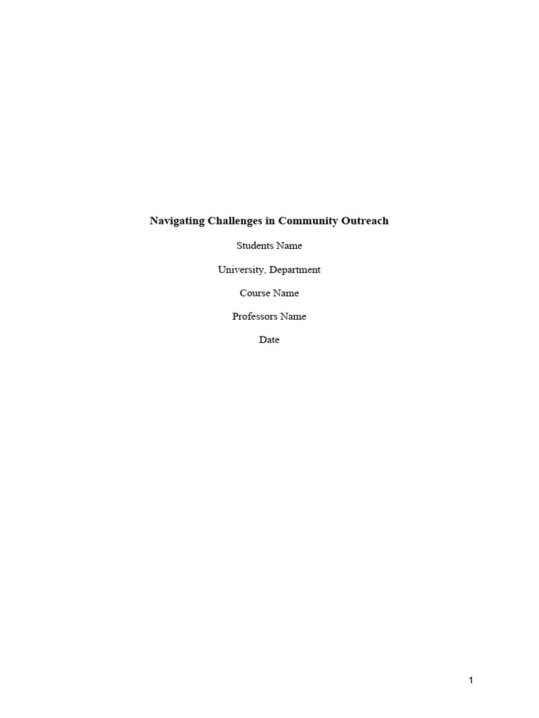 Navigating Challenges in Community Outreach | PDF | Intelligence (AI ... Navigating Challenges in Community Outreach | PDF | Intelligence (AI ...