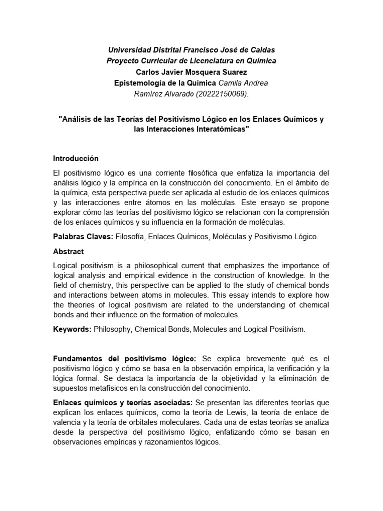 Positivismo Logico | PDF | Empirismo | Positivismo