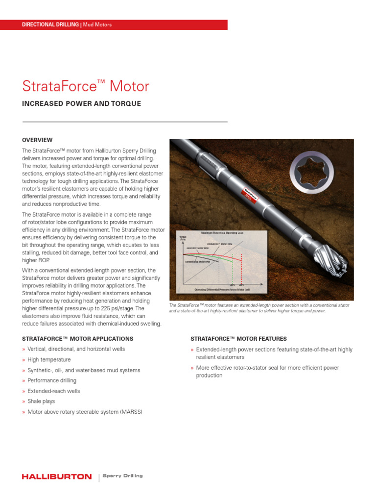 StrataForce Motor Datasheet | PDF | Electric Motor | Oil Well