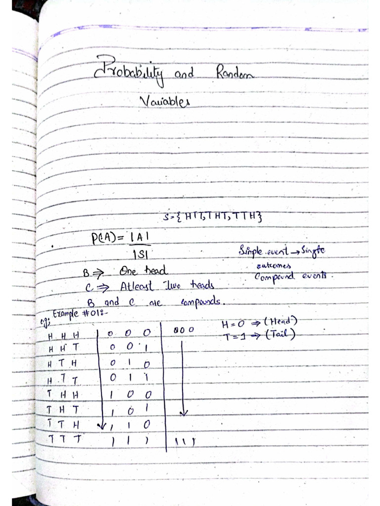 Probability and Random Variables (Lecture # 01) | PDF