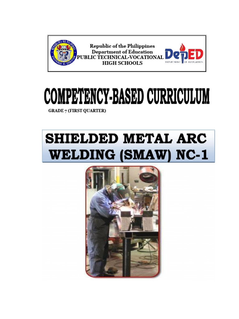 Grade 7 Shielded Metal Arc Welding (SMAW) Competency-Based Curriculum ...