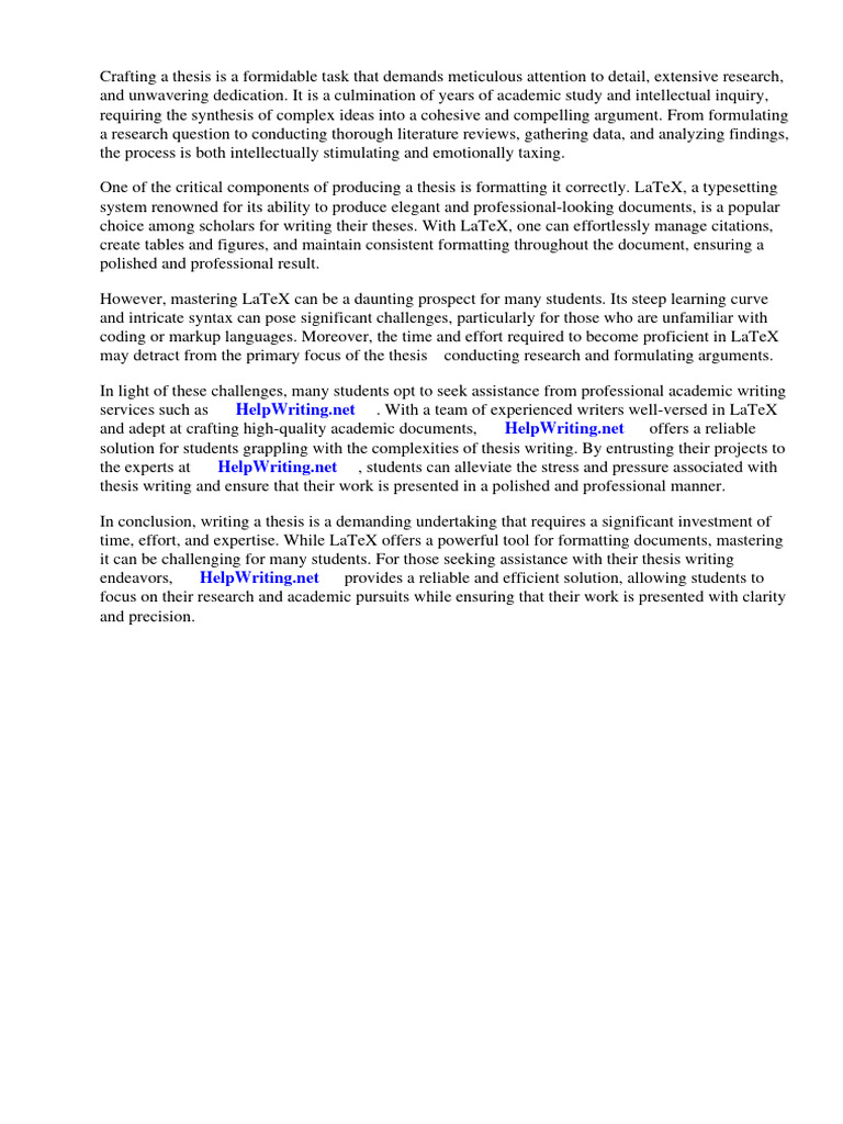 Write Thesis Latex Pdf Thesis Te X