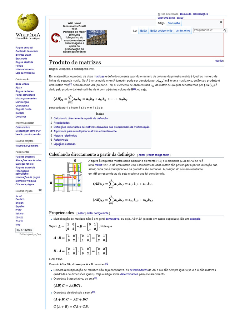 MATEMATICA - MMB5501 - S04 - 11 - Produto de Matrizes - Wikipédia, A ...
