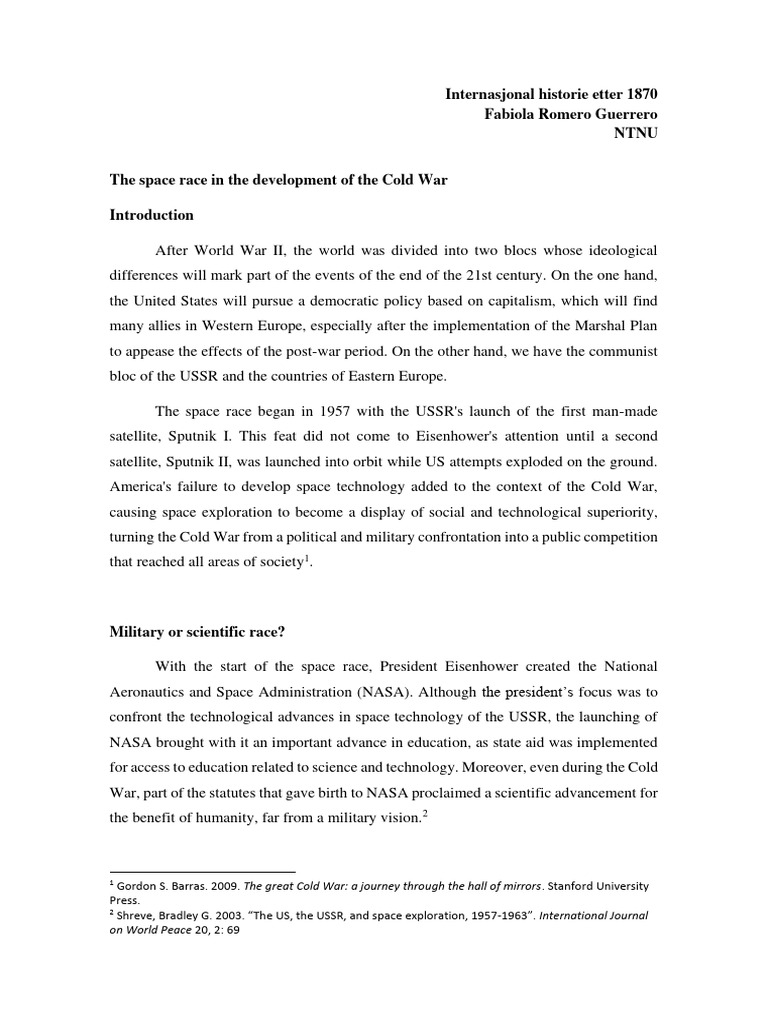 Romero Guerrero, Fabiola - Semester Assignment | PDF | Space Race ...