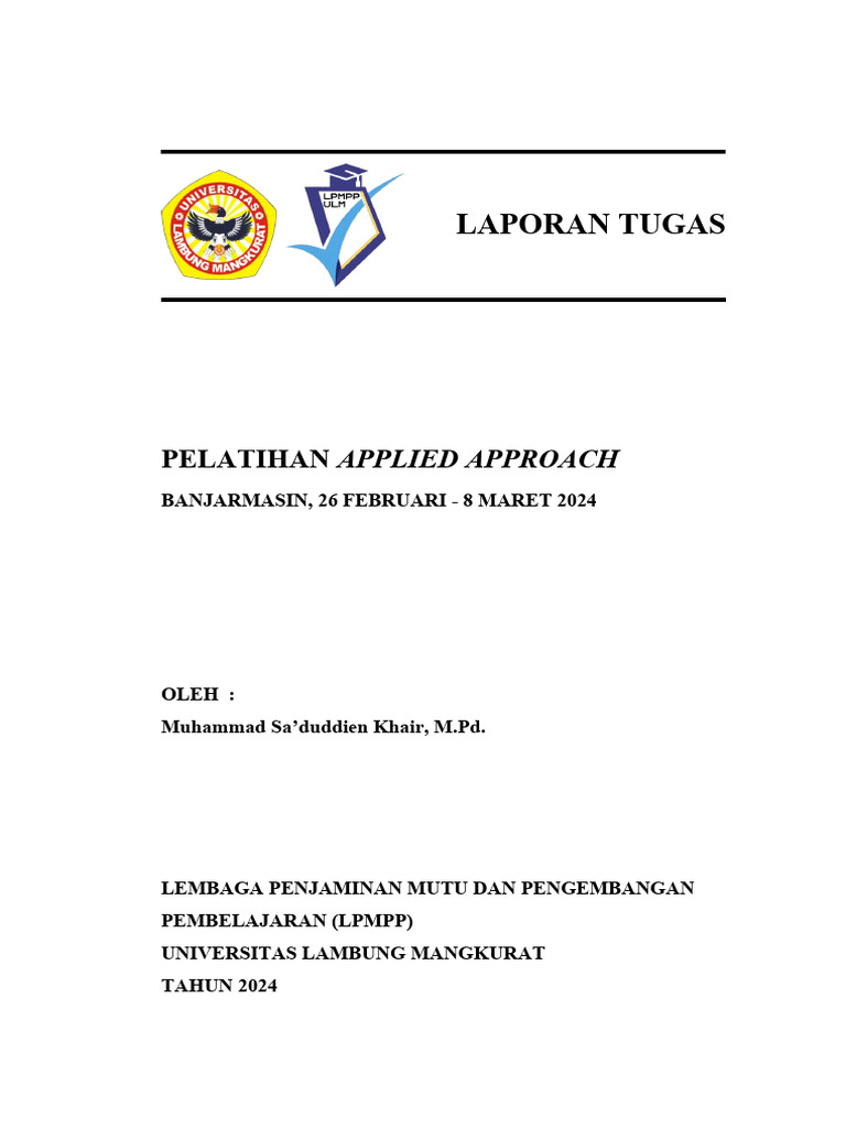 Pelatihan Applied Approach 2024 | PDF
