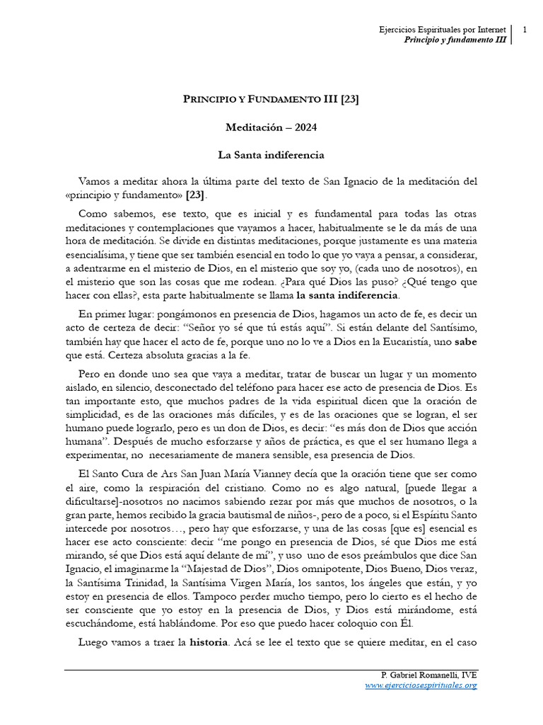 2024 - Ejercicios Espirituales - Principio-y-Fundamento-III | PDF
