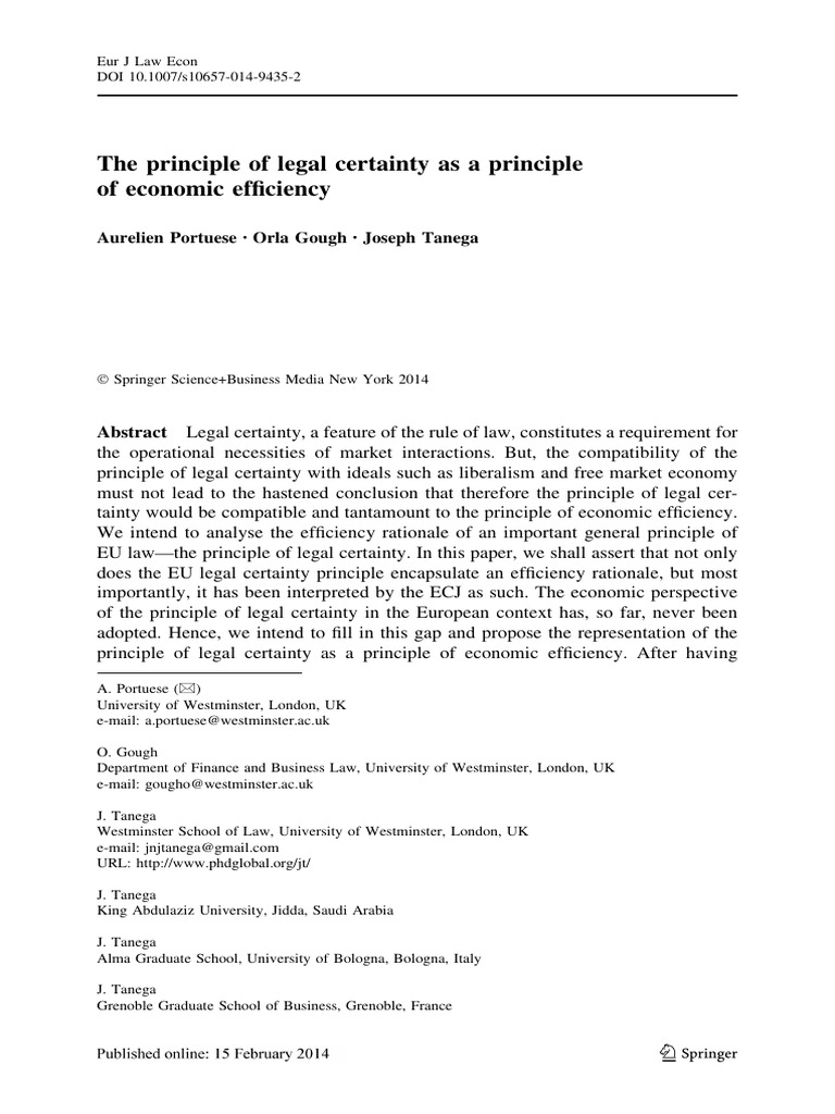 The - Principle - of - Legal - Certainty - As - A - PR | PDF