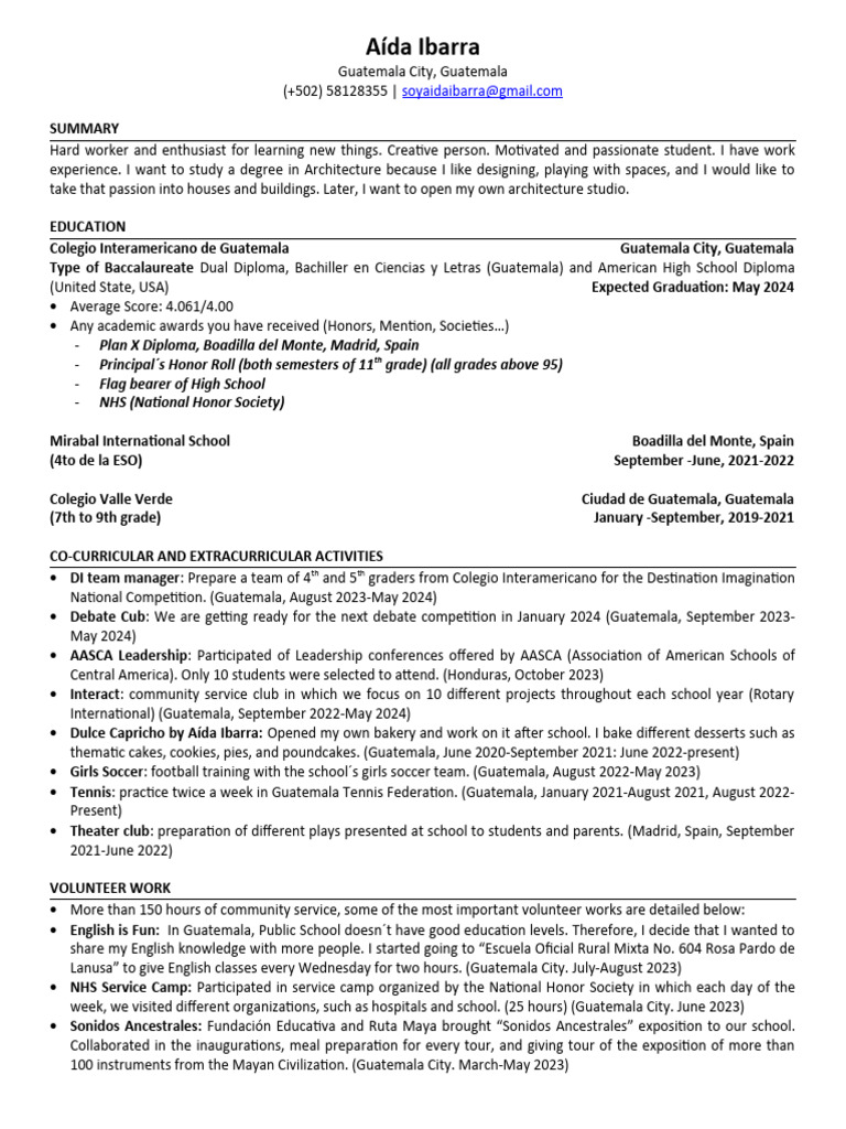 IE University-CV Template - ADMISSIONS | PDF | Social Science