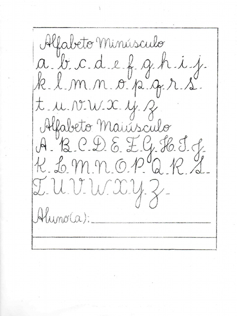 Ficha Letra Cursiva | PDF
