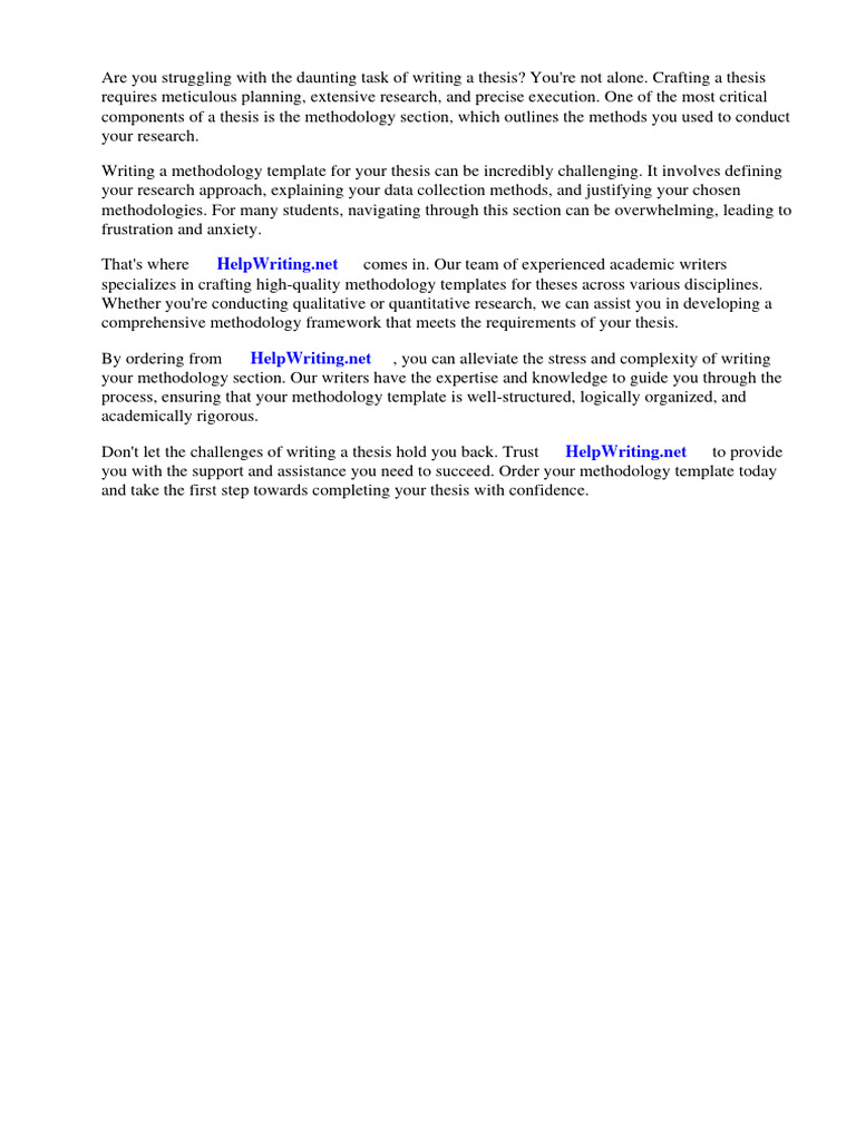 Thesis Methodology Assistance Pdf 1030