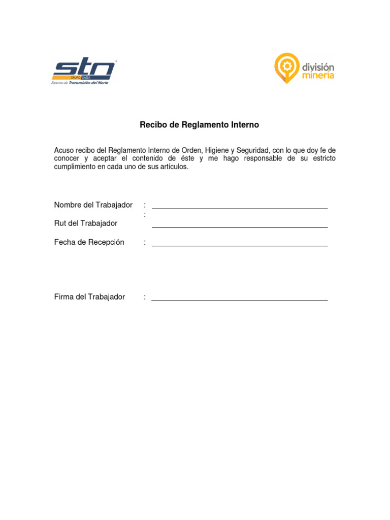 Acuse Recibo Reglamento Interno | PDF | Derecho | Tecnología