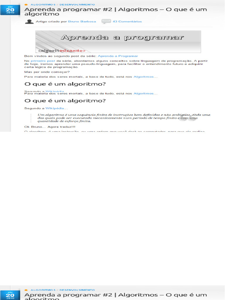 Aprenda a programar II | PDF