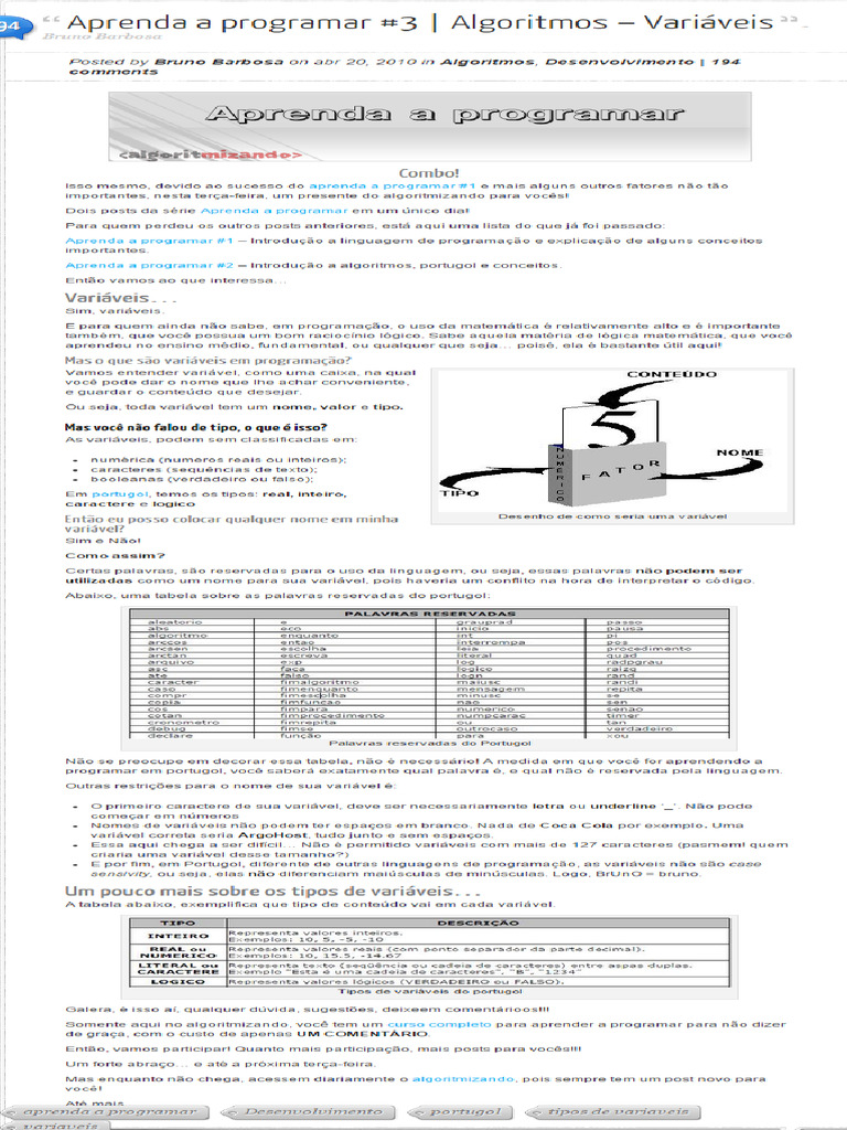 Aprenda A Programar III | PDF