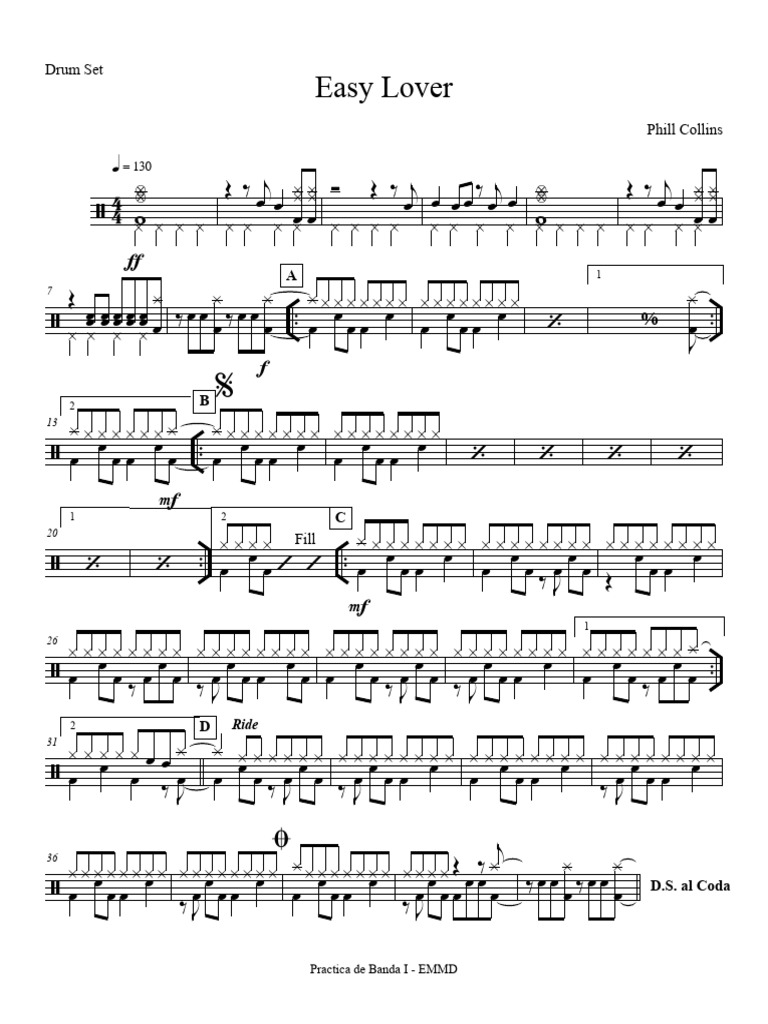 Easy Lover - Drum Set | PDF