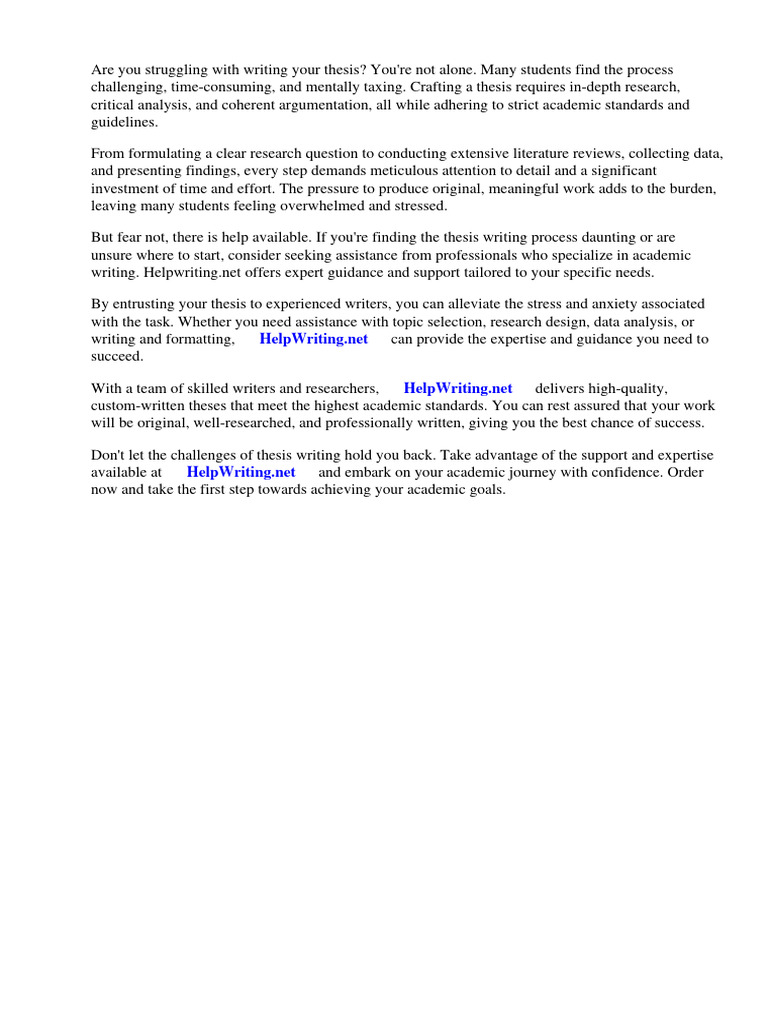 Writing Thesis Discussion | Download Free PDF | Essays | Thesis