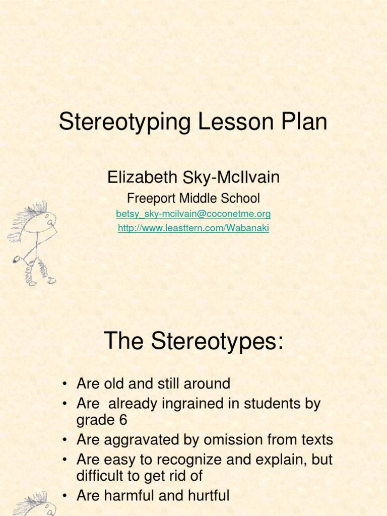 Stereotyping Lesson Plan for Educators | PDF