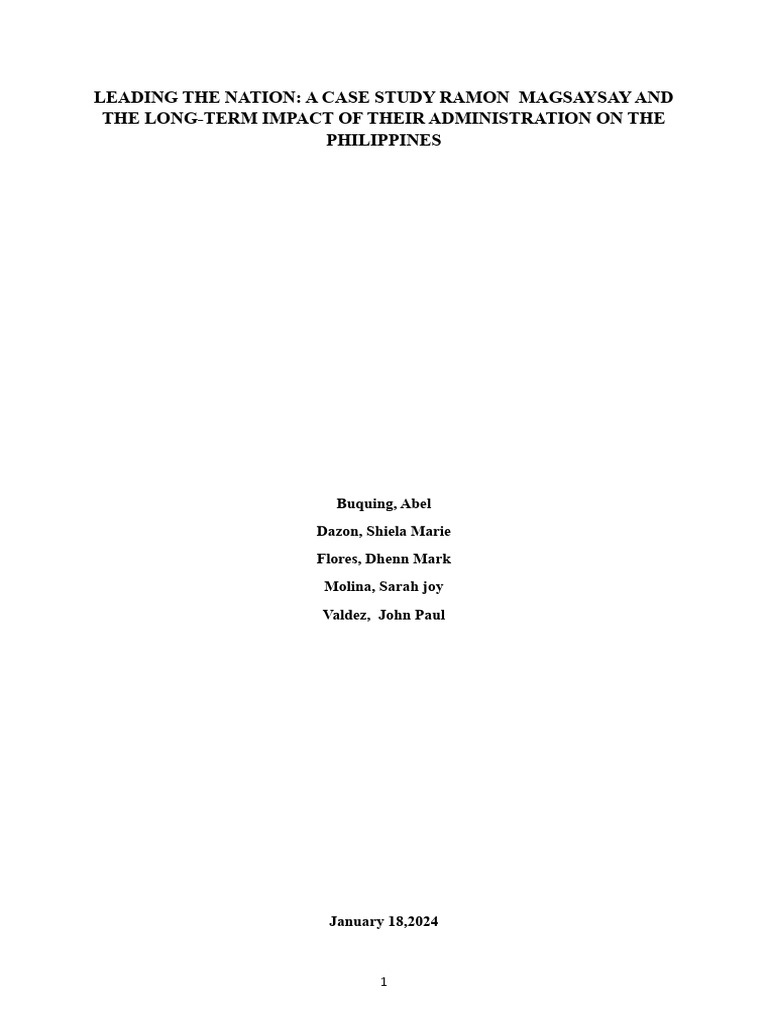 Case-Study-Ii-Rph (Group 6) Final | PDF | Social Science