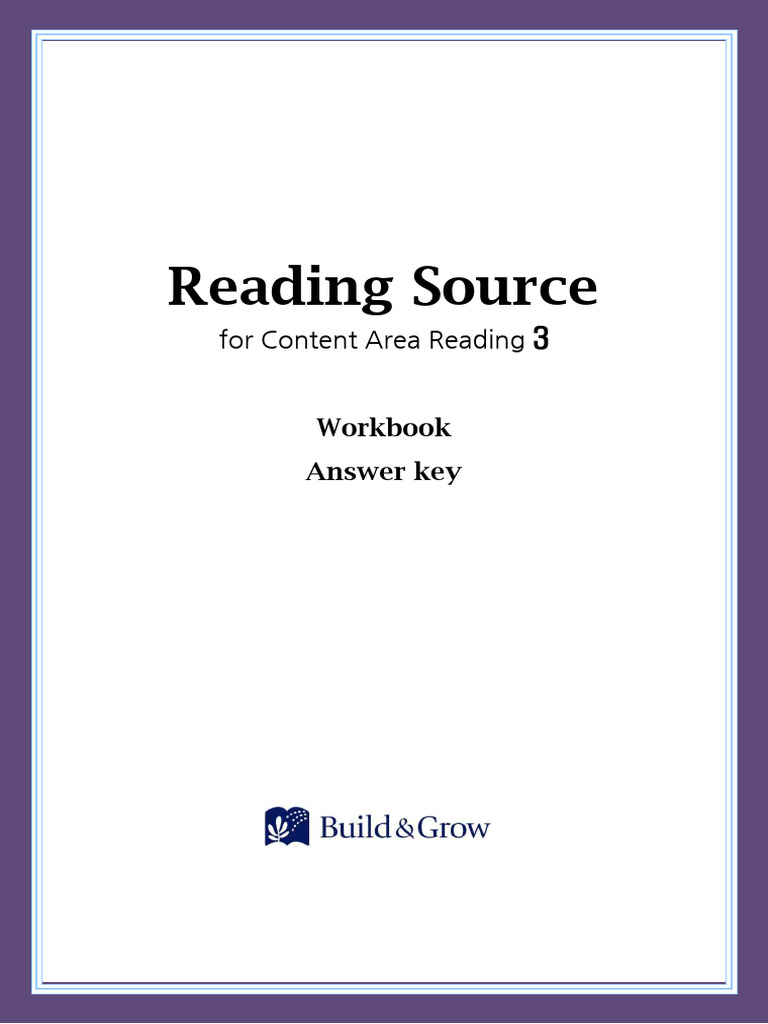 Reading Source WB 3 - Answer Key | PDF | Tide | Earth