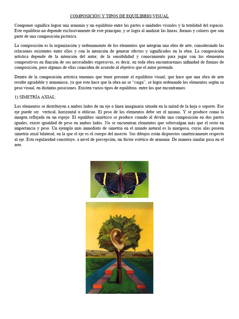 Composición y Tipos de Equilibrio Visual | PDF | Composición (artes ...