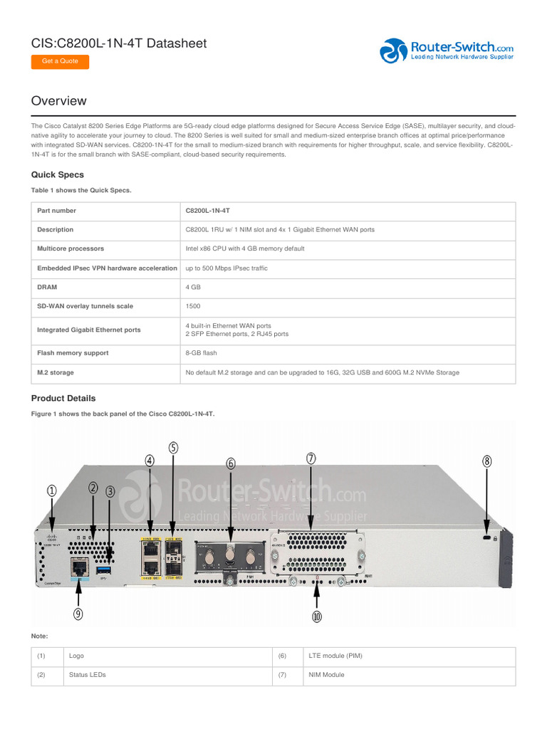 Cis C8200l 1n 4t Datasheet Pdf Electronics Information And