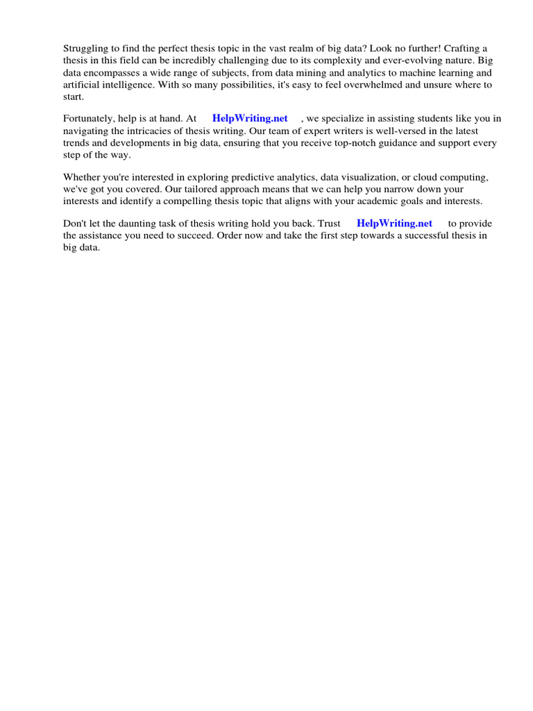 Thesis Topics In Big Data Pdf Big Data Thesis 6600