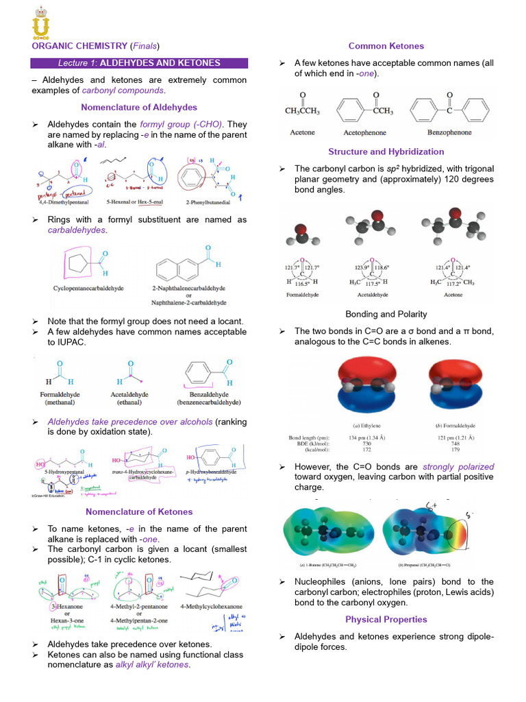 Organic Chemistry for Students | PDF | Aldehyde | Ketone