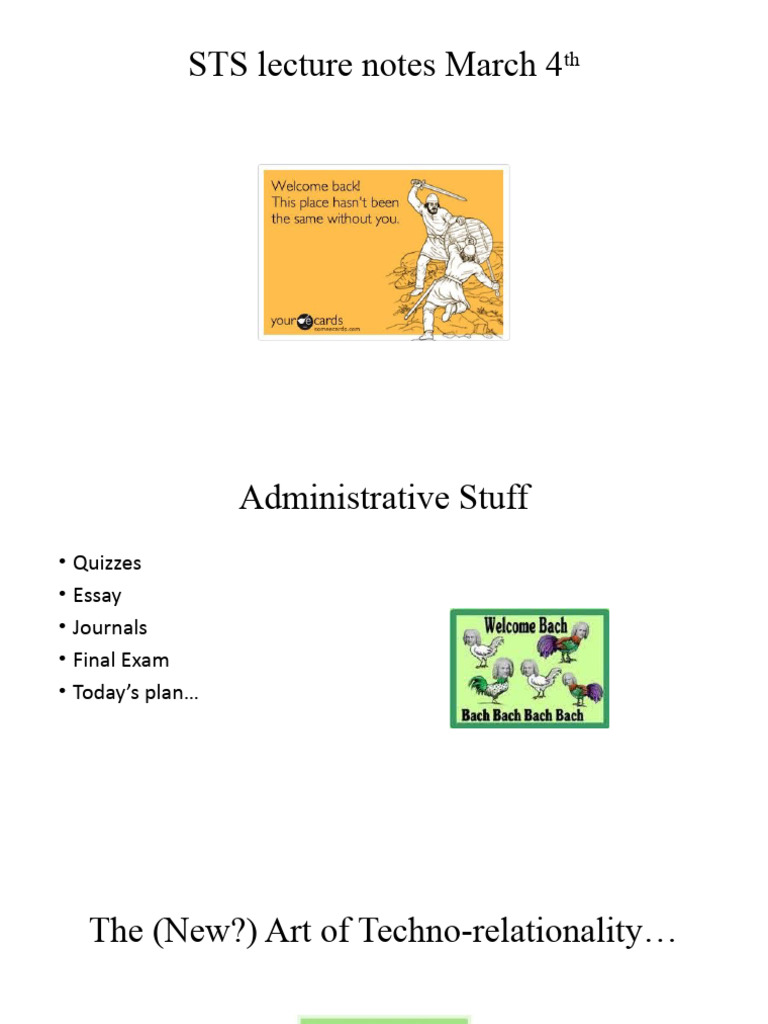 STS Facebook and Turkle Lecture-1 | PDF | Loneliness | Internet