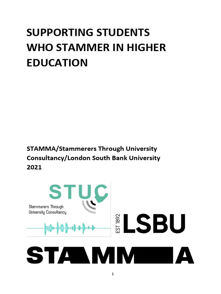 Supporting Students Who Stammer | PDF | Stuttering | Disability