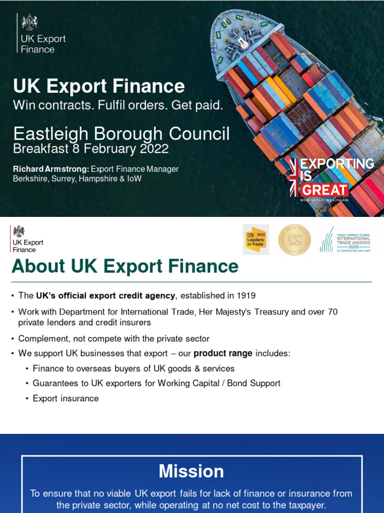 UK Export Finance for Businesses | PDF | Banks | Bonds (Finance)