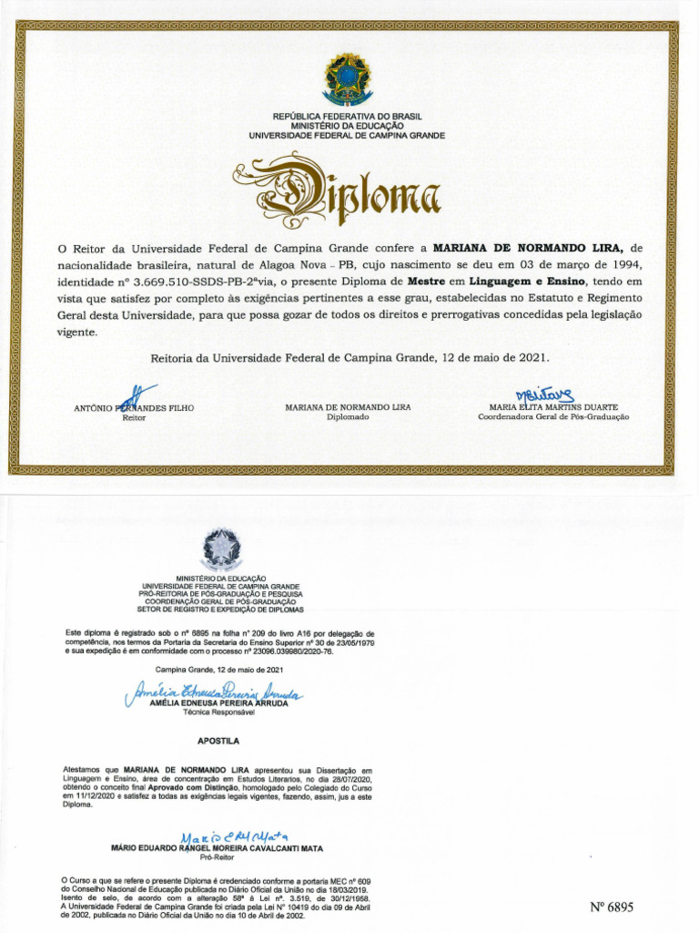 Diploma Mestrado | PDF