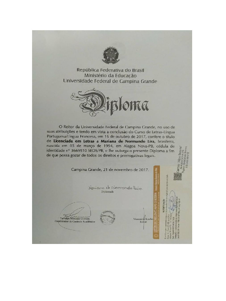 Diploma Graduacao | PDF