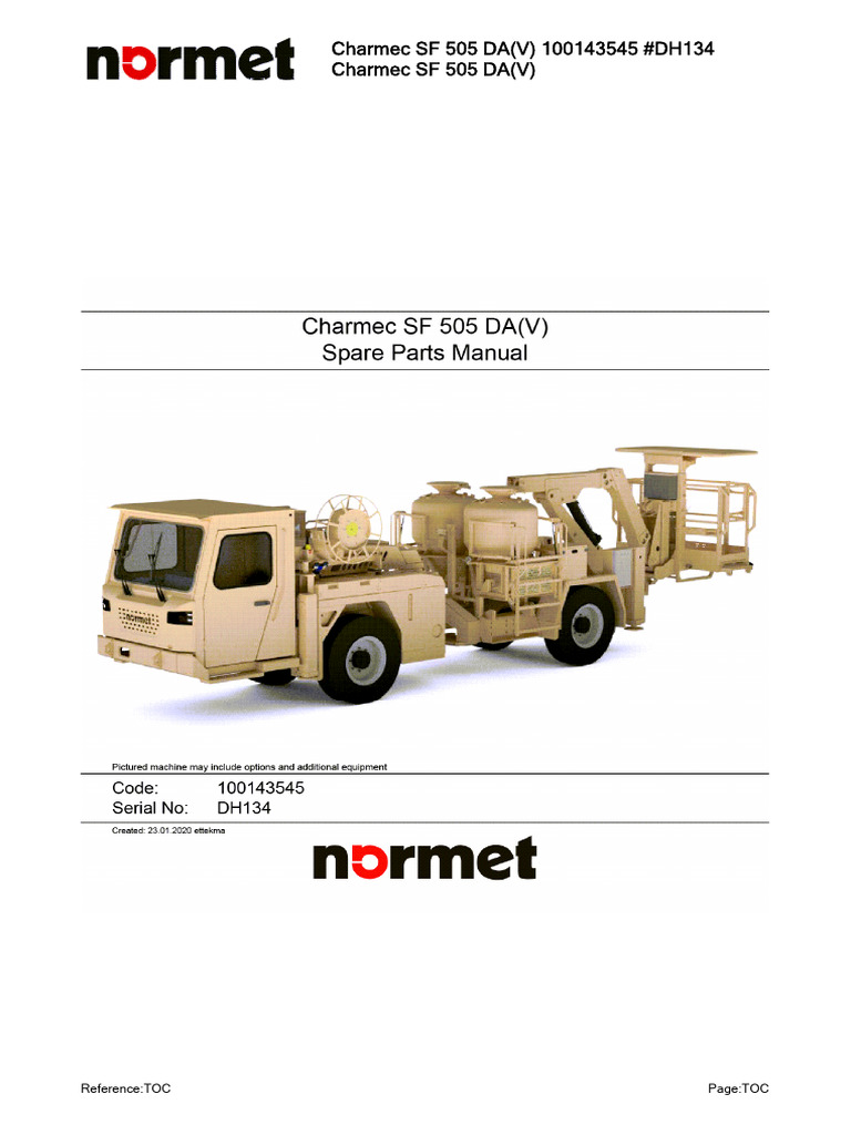 Charmec SF 505 DA(V) Parts Manual | PDF | Screw | Mechanical Engineering