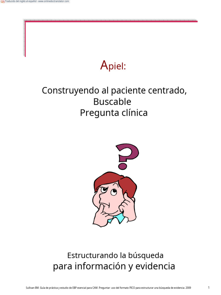 Construction PICO Question - En.es | PDF